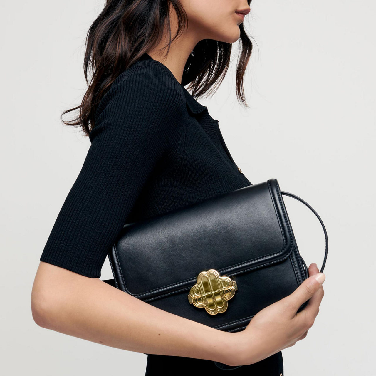 MAJE Clover Leather Bag