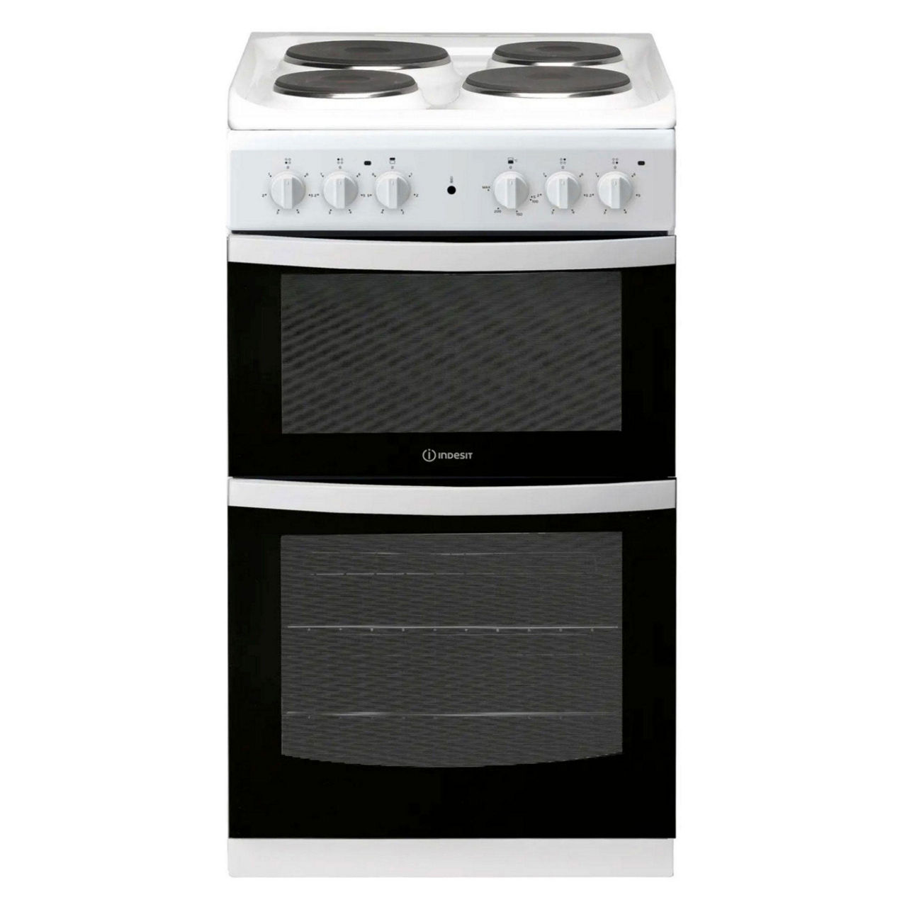 INDESIT ID5E92KMW 50cm Electric Cooker With Solid Plate Hob white