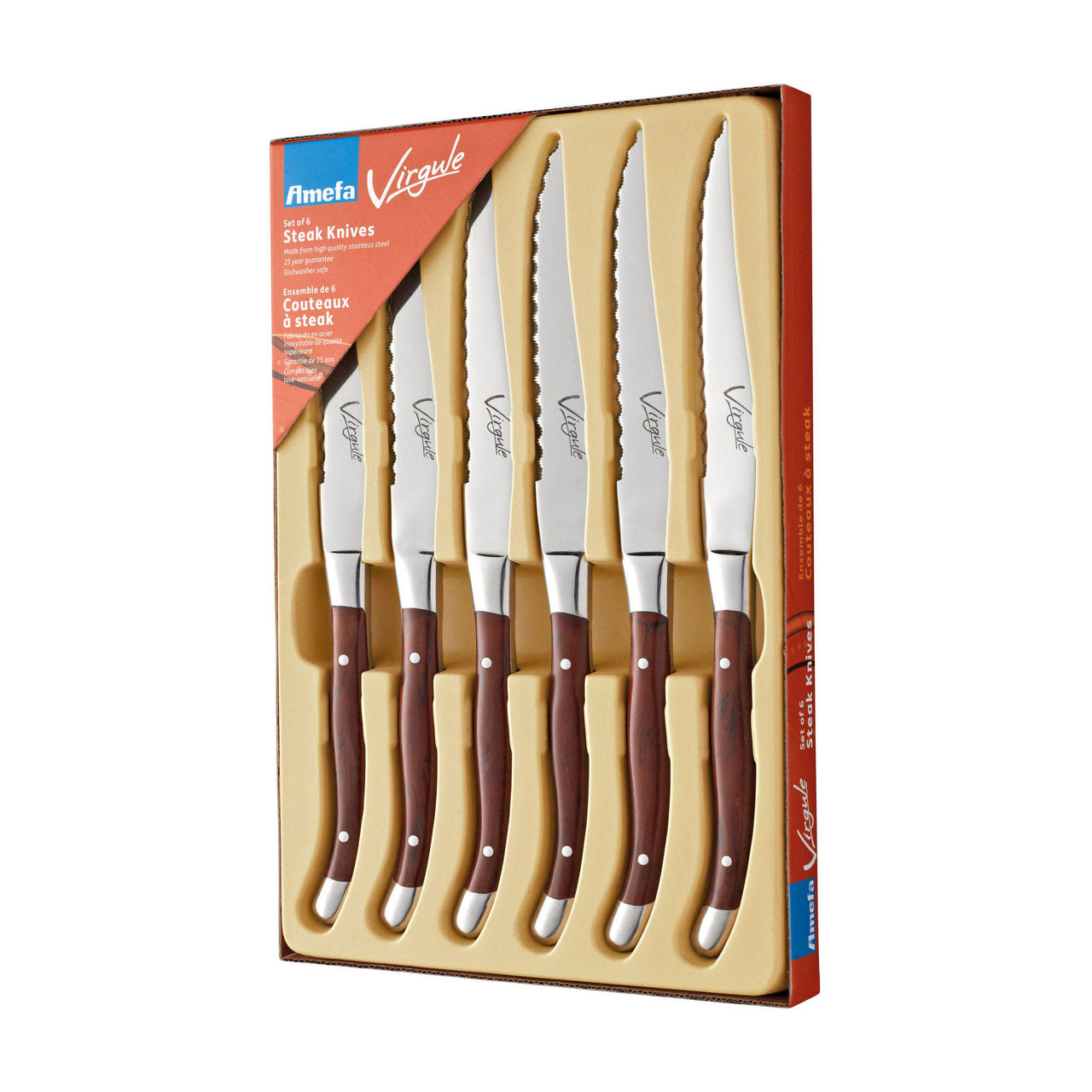 AMEFA Virgule Set of Six Steak Knives
