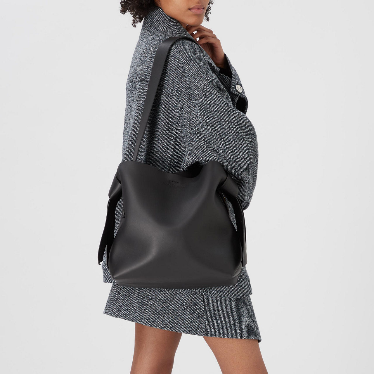 ACNE STUDIOS Musubi Midi Leather Shoulder Bag