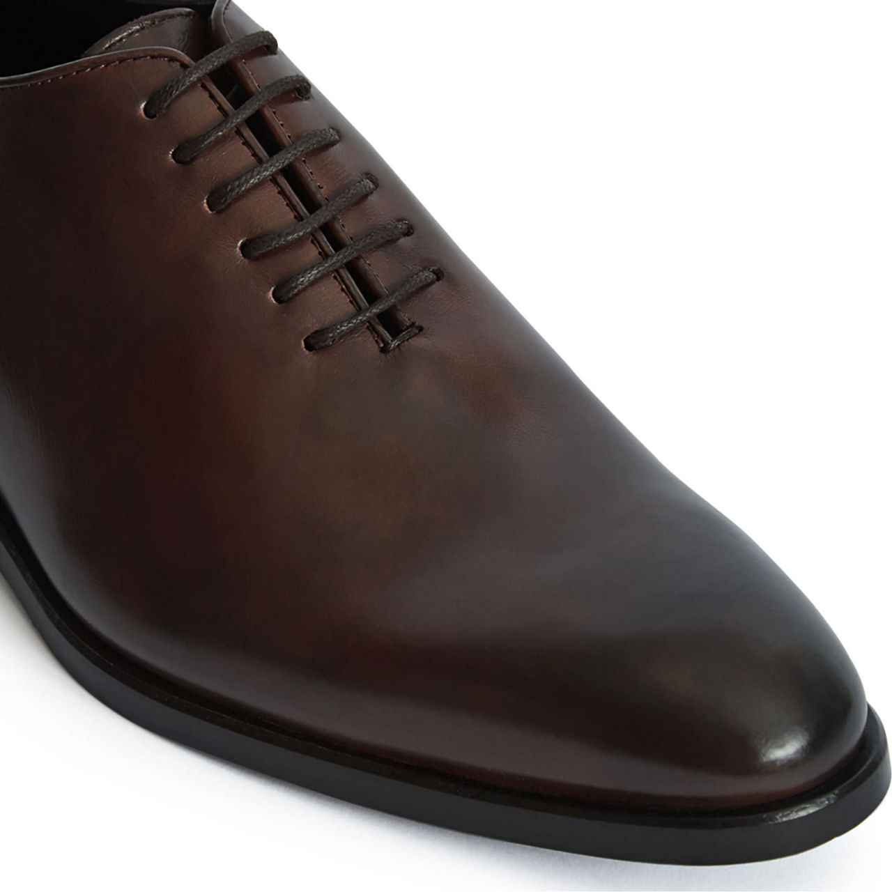 REISS Bay Leather Whole-Cut Formal Shoes