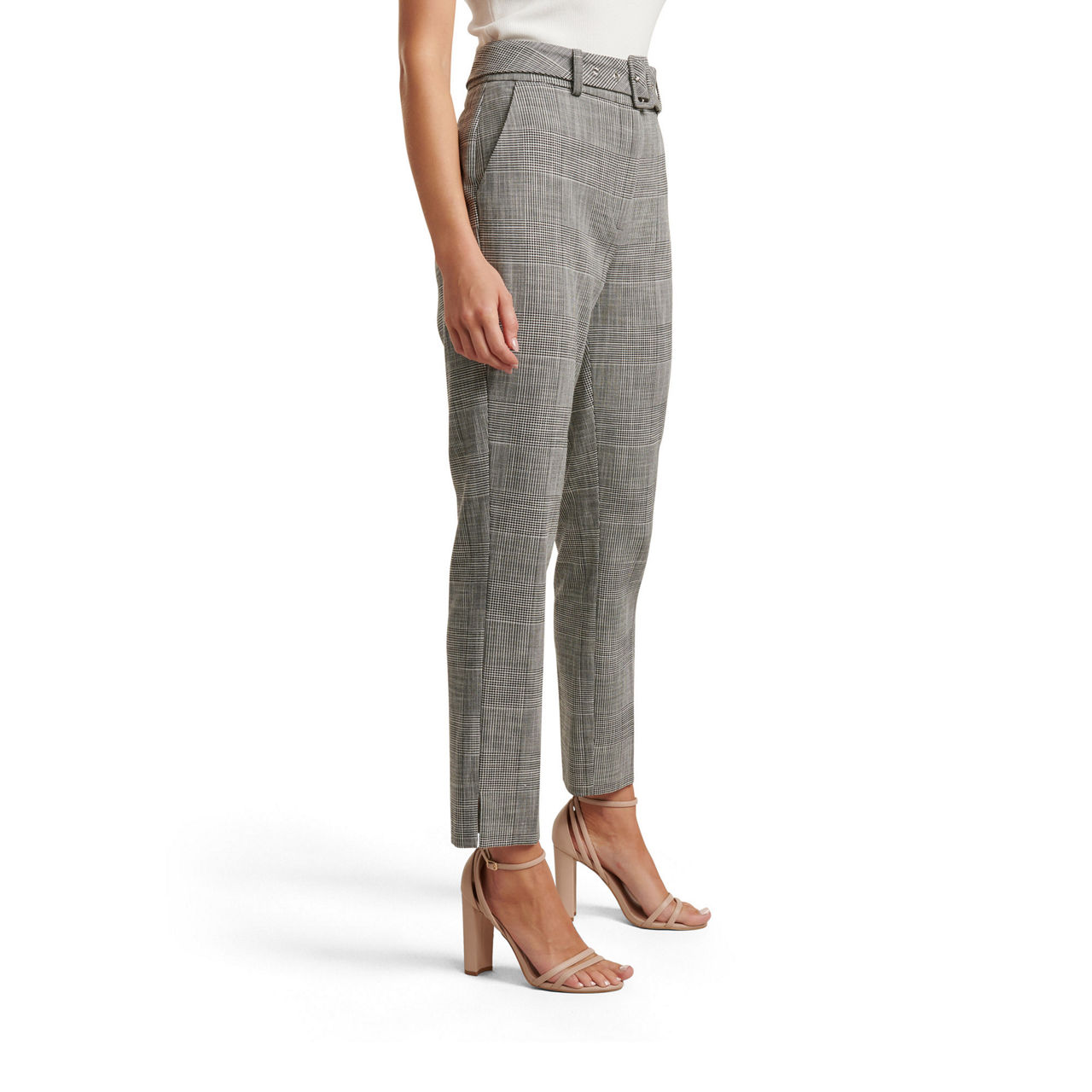 FOREVER NEW Courtney Check Belted Pant