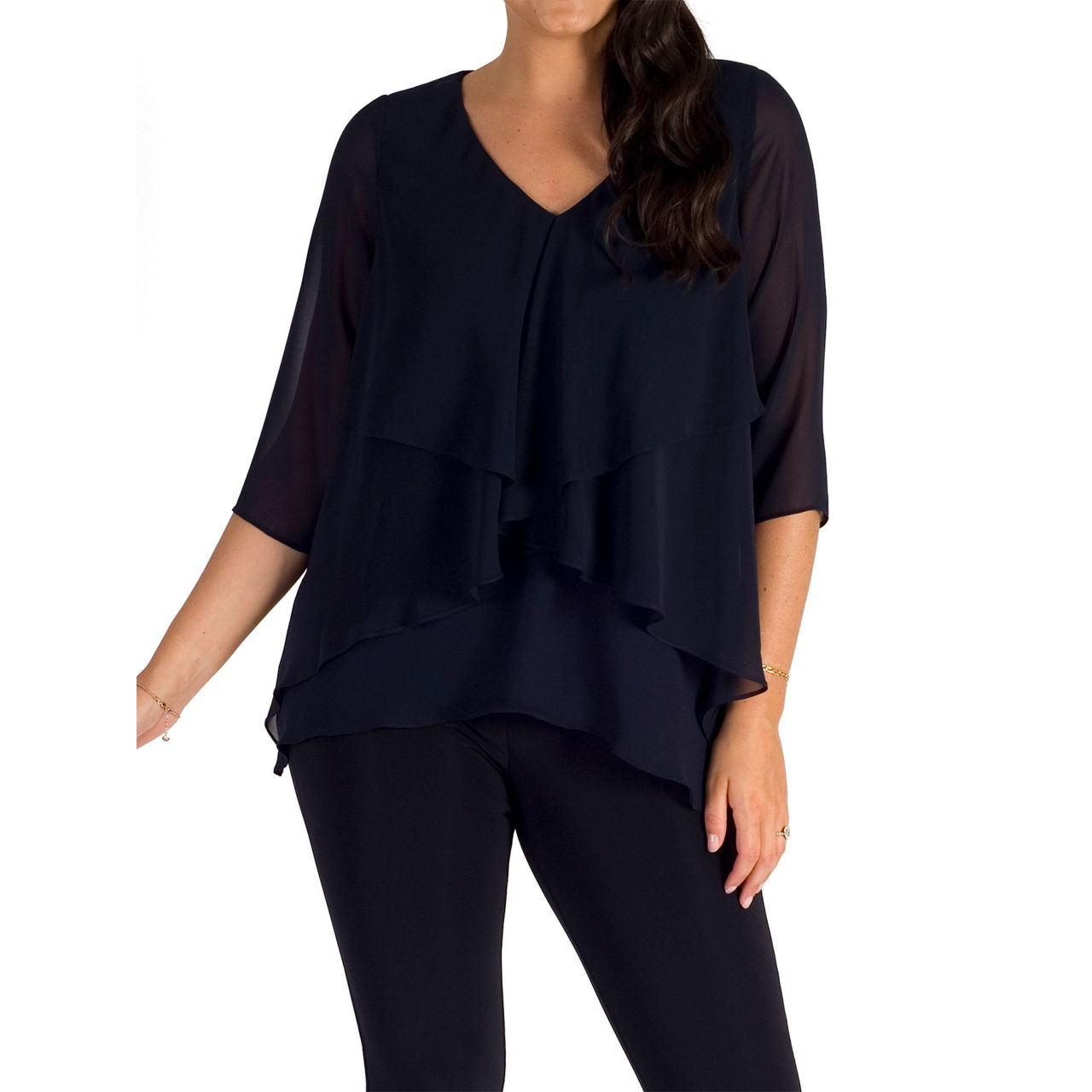 Double Layer Chiffon Top