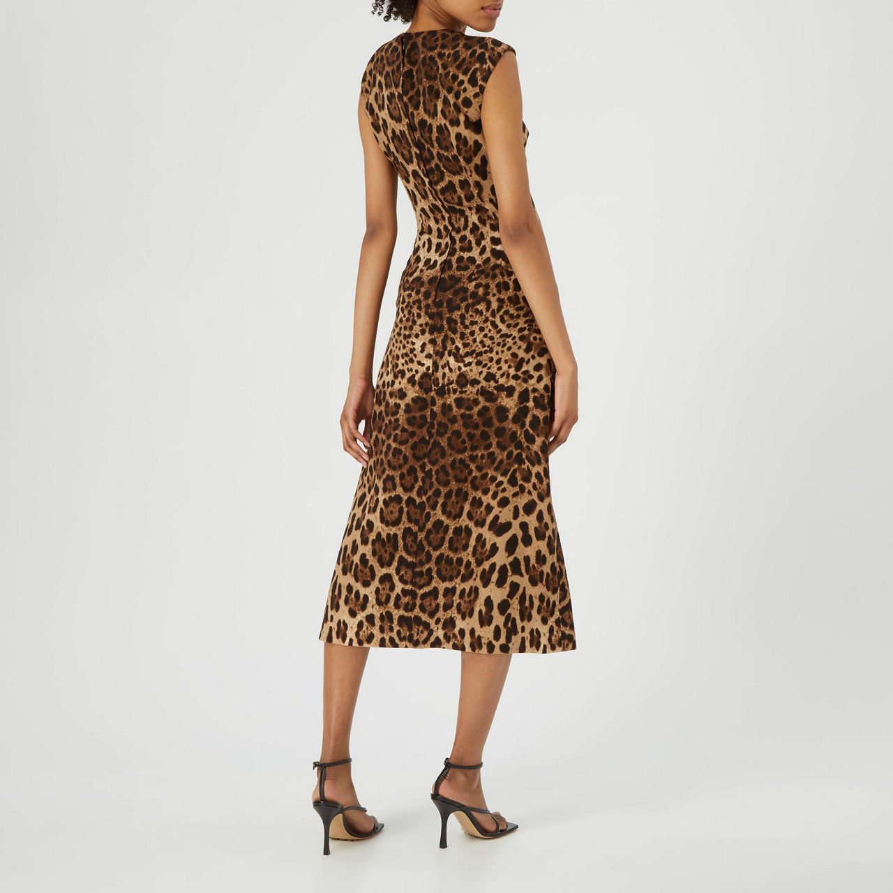 Dolce And Gabbana Leopard Print Midi Dress