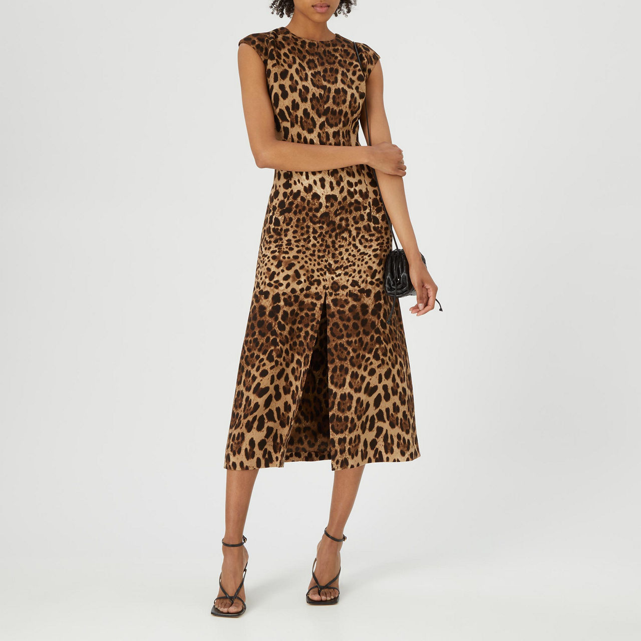 Dolce And Gabbana Leopard Print Midi Dress