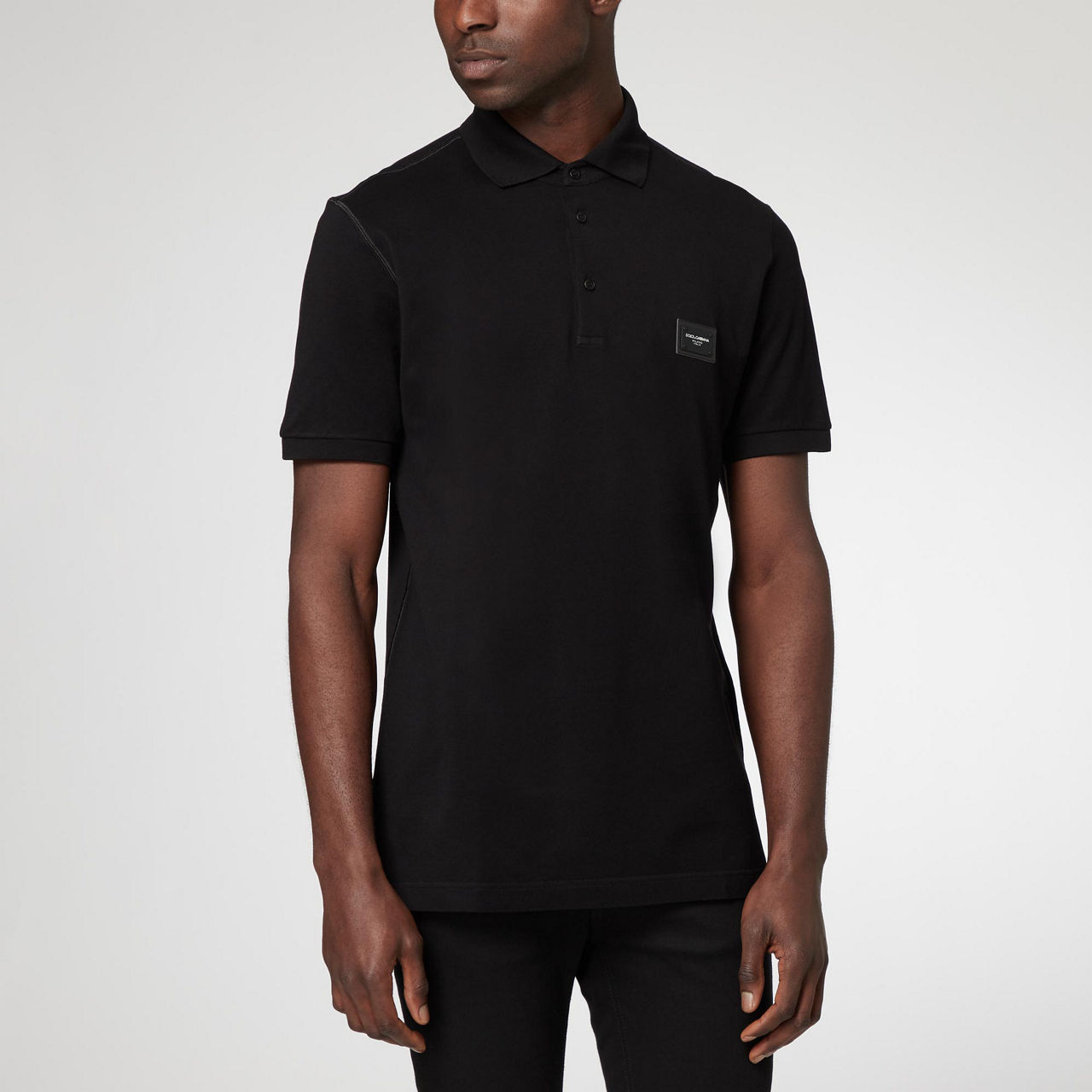 DOLCE & GABBANA Plaque Polo Shirt