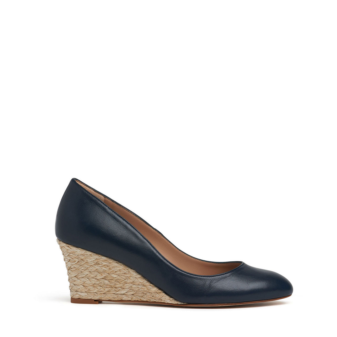 LK BENNETT Eevi Leather Espadrille Wedges