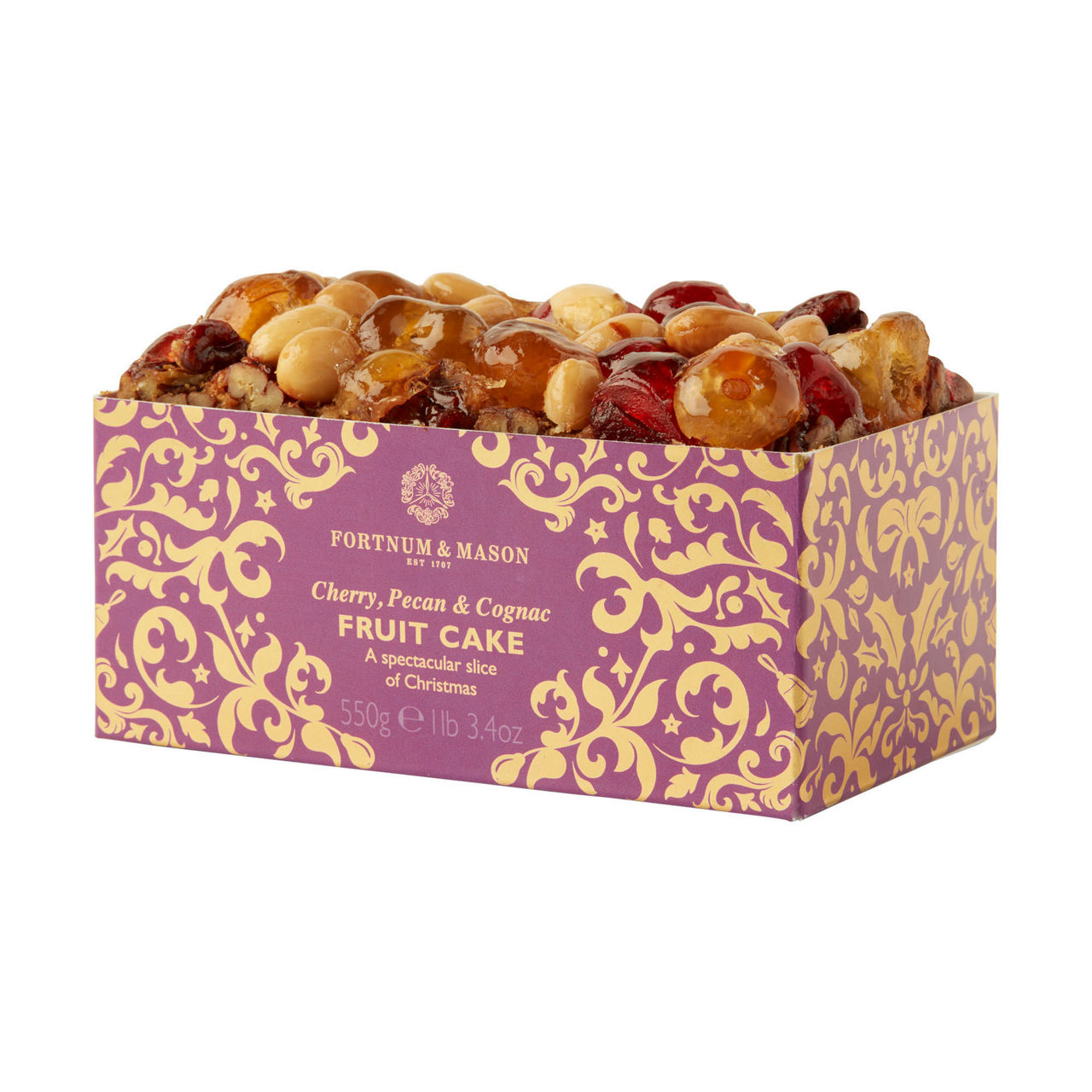 FORTNUM & MASON Christmas Cherry, Pecan and Cognac Fruit Cake 225g