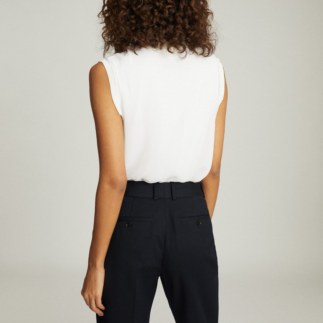 REISS Gilda Roll Neck Top