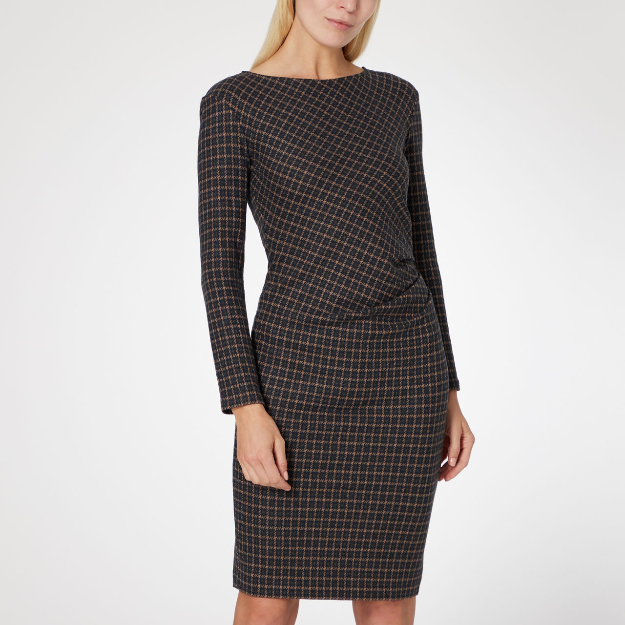 WEEKEND MAX MARA Saletta Check Midi Dress