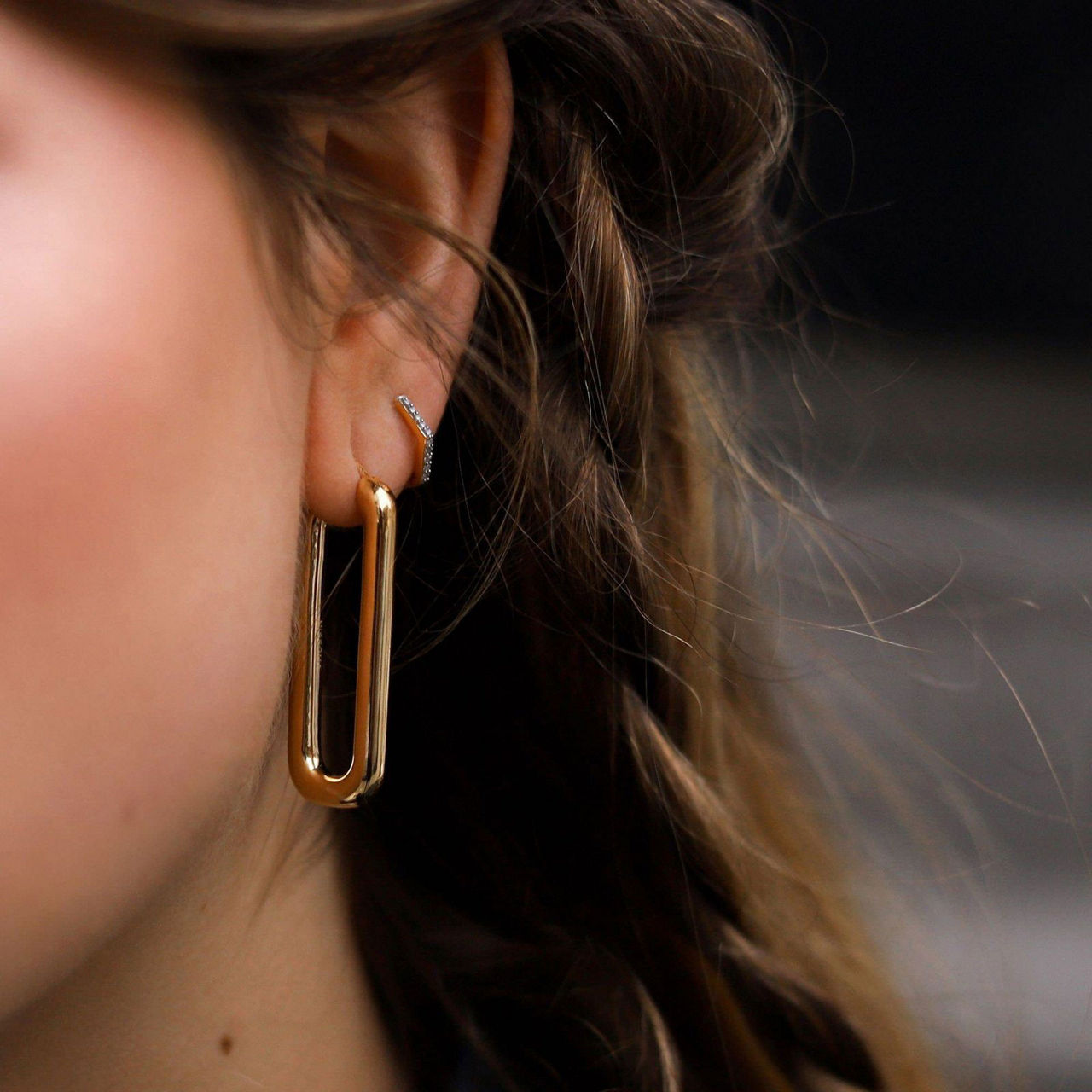 MISSOMA Ovate Hoop Earrings Gold