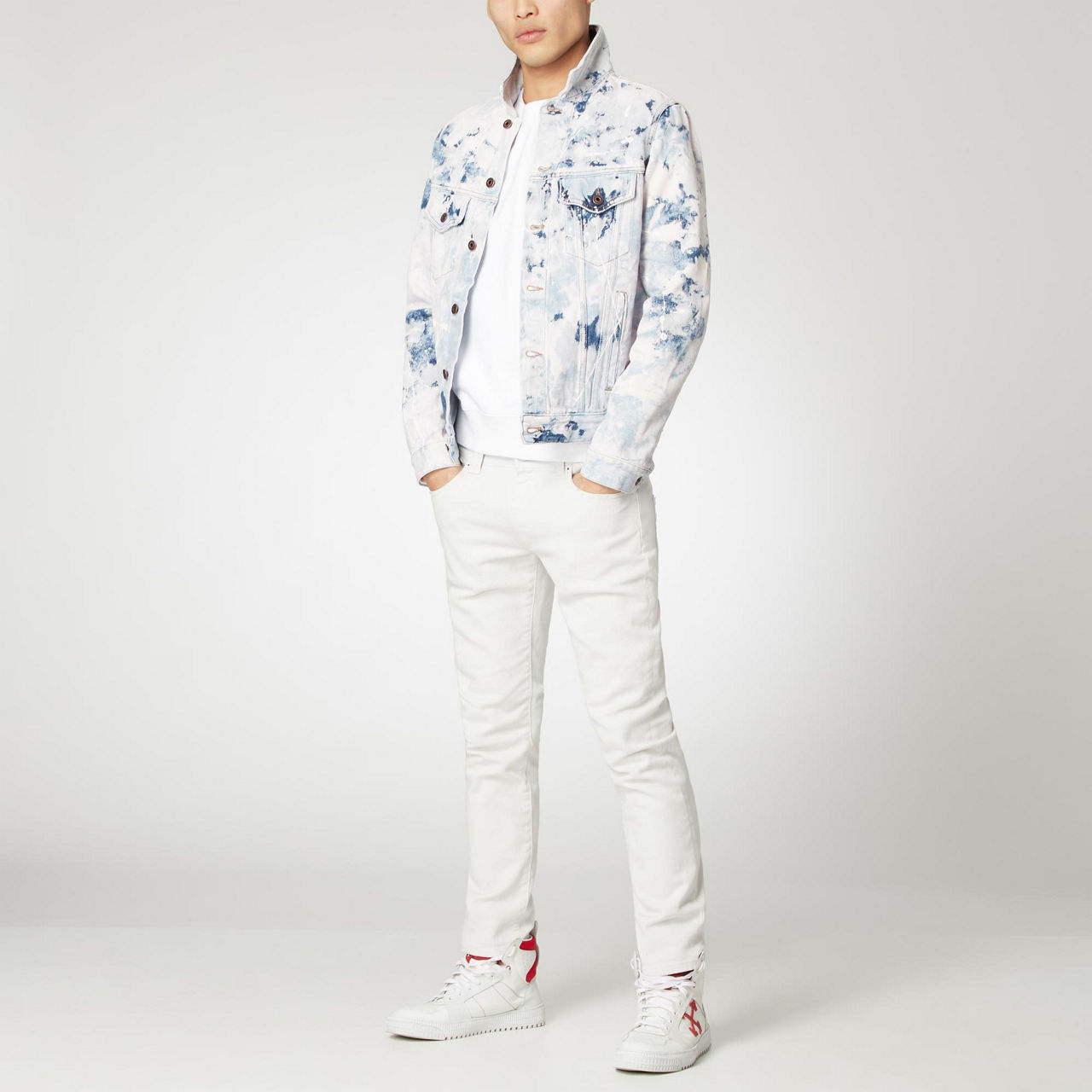 OFF-WHITE Bleached Denim Jacket