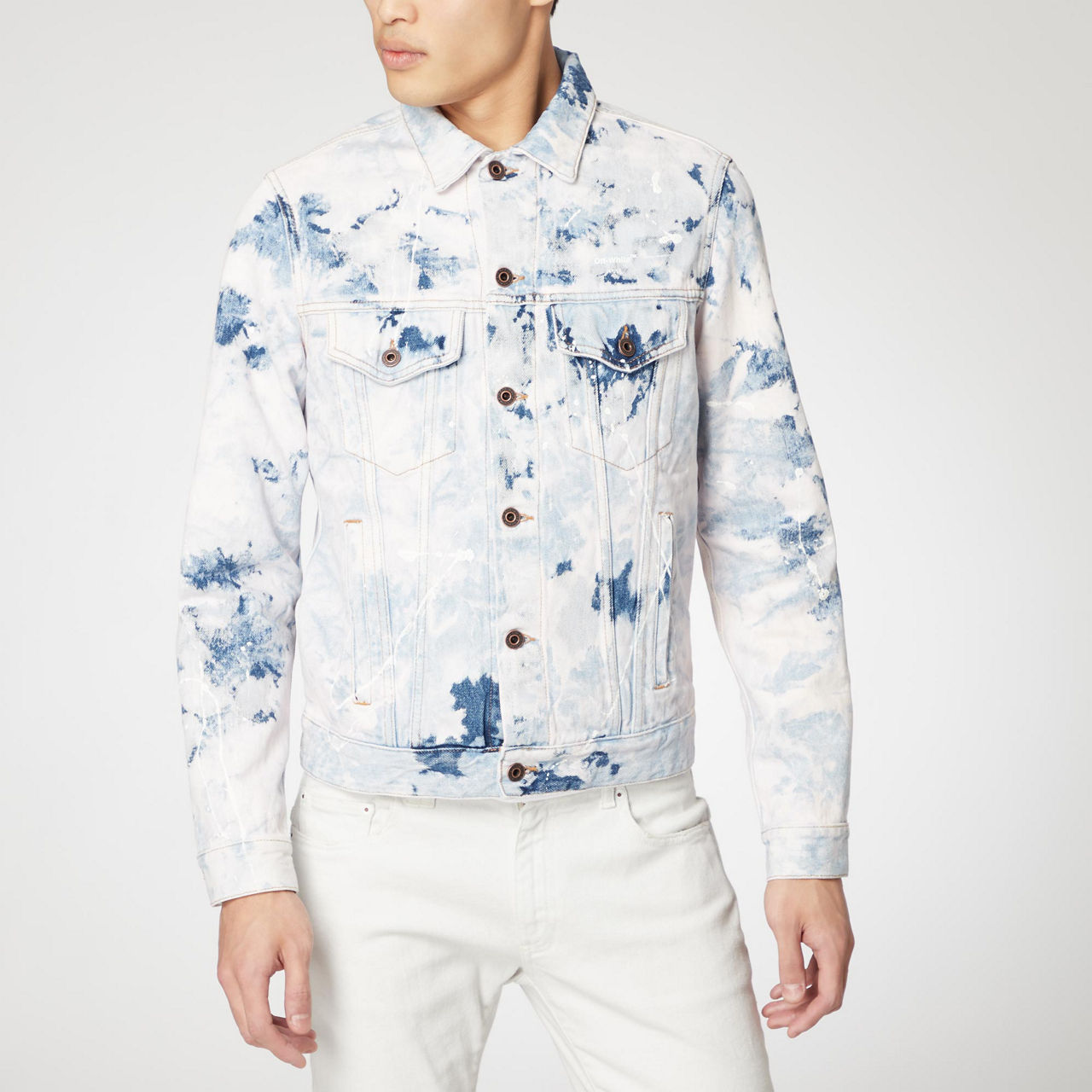 OFF-WHITE Bleached Denim Jacket