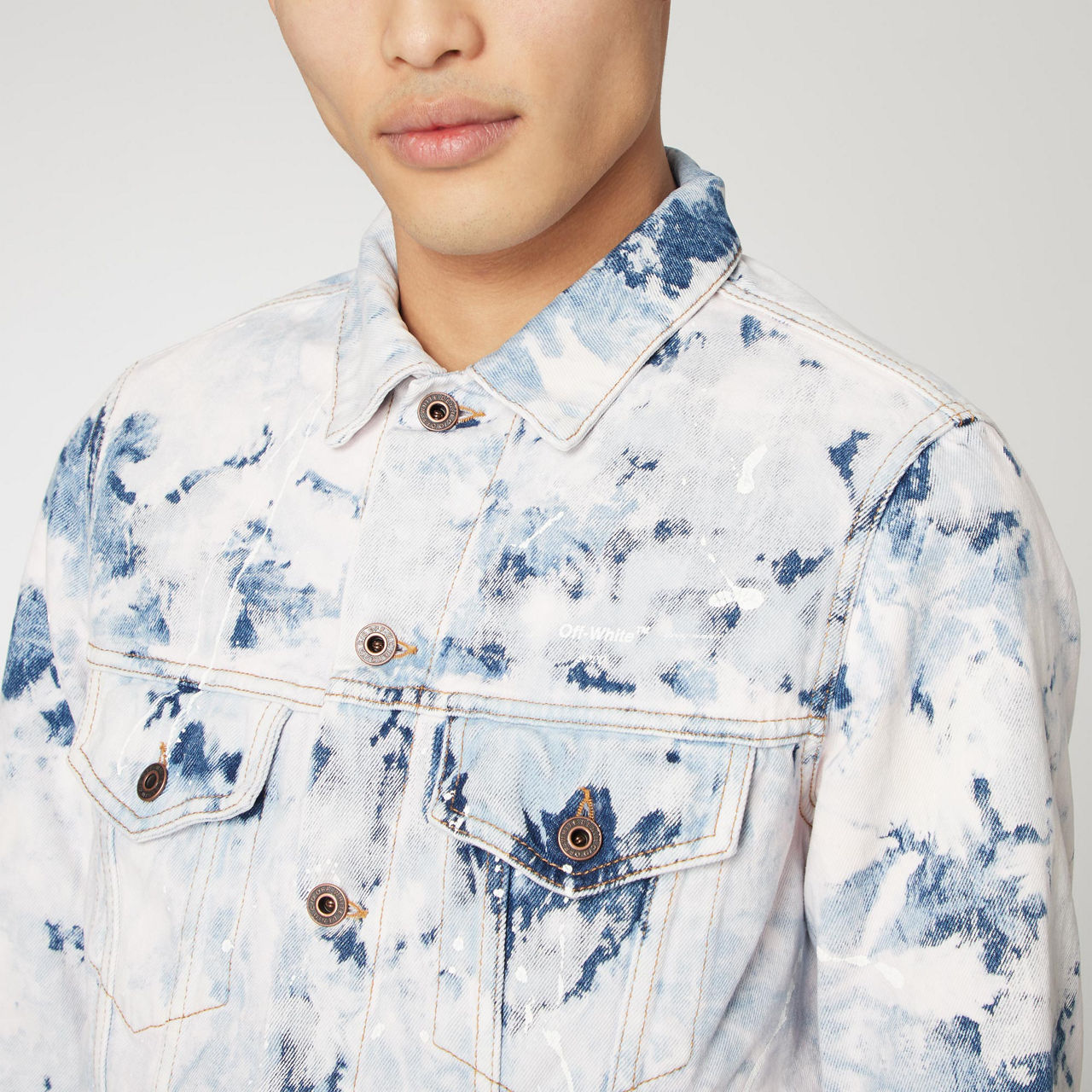 OFF-WHITE Bleached Denim Jacket