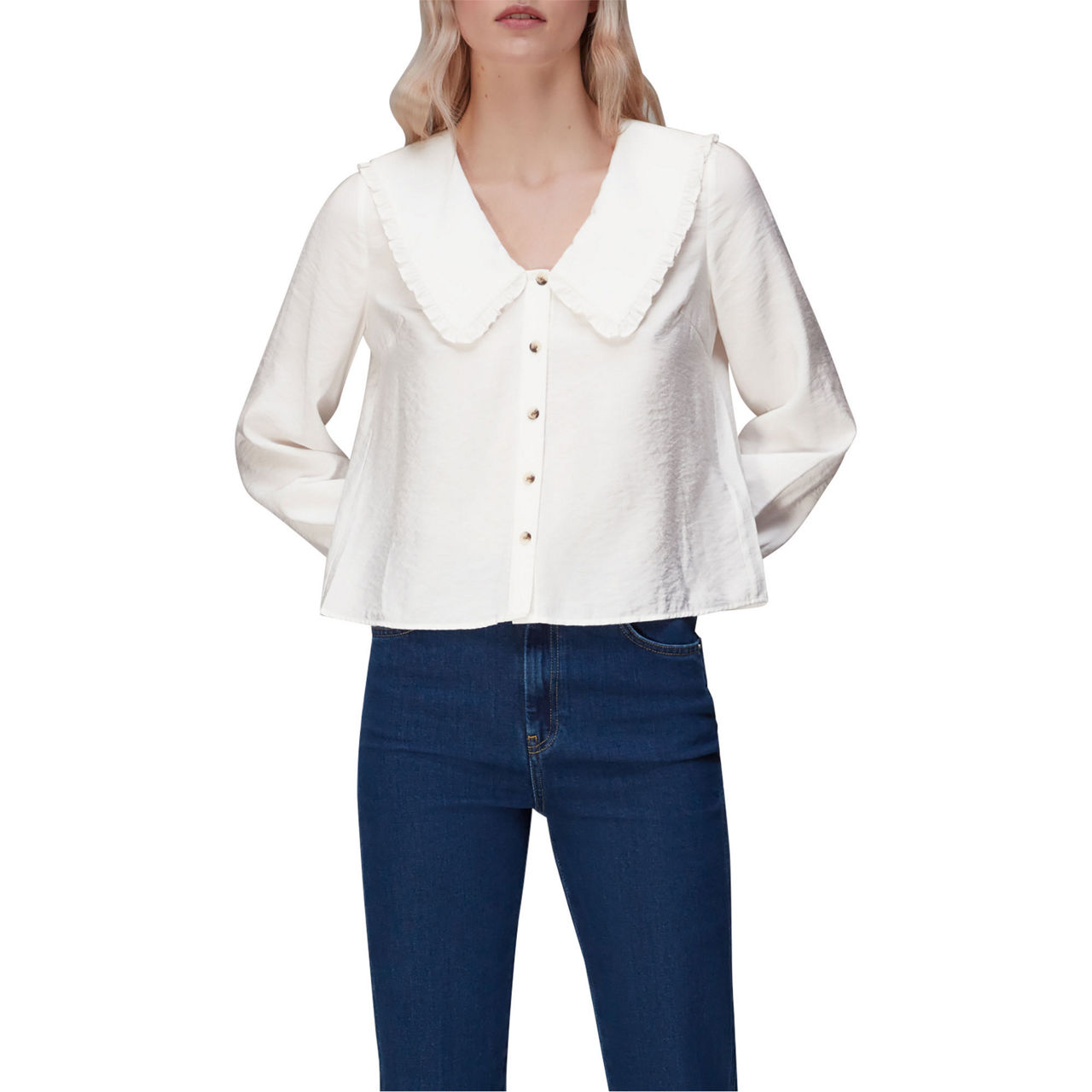 Oversized Collar Detail Top