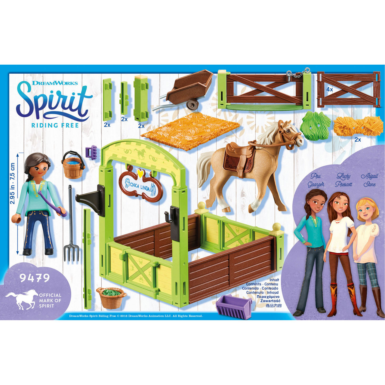 Spirit Riding Free Pru, Chica Linda And Horse Stall