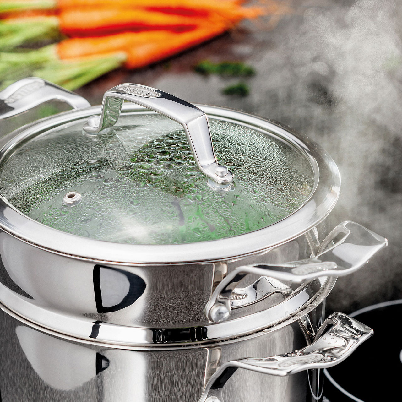 STELLAR Three-Tier Steamer Set