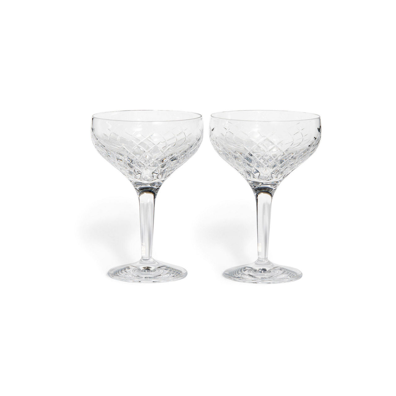 Cut glass champagne coupe store