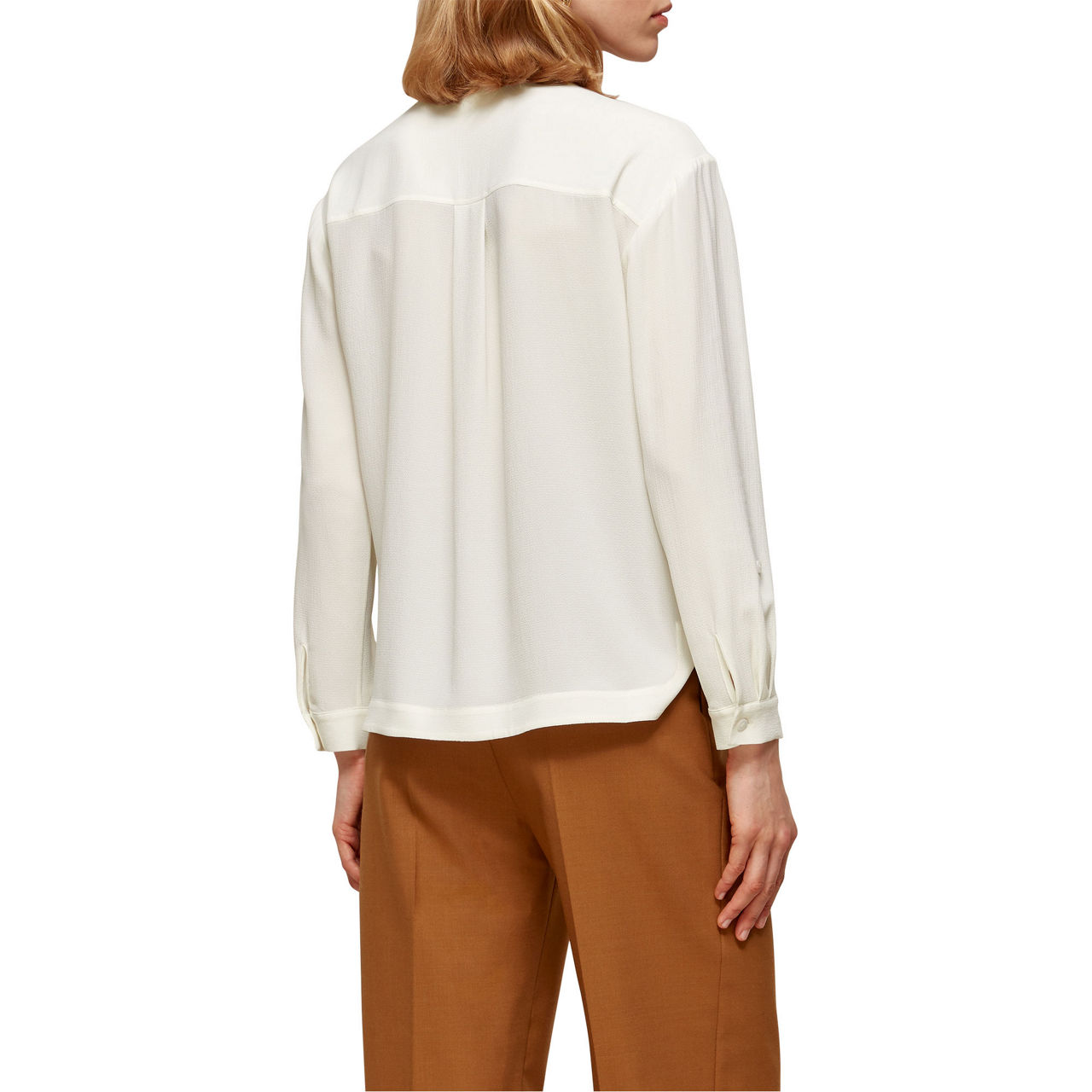 WHISTLES Textured Pocket Blouse