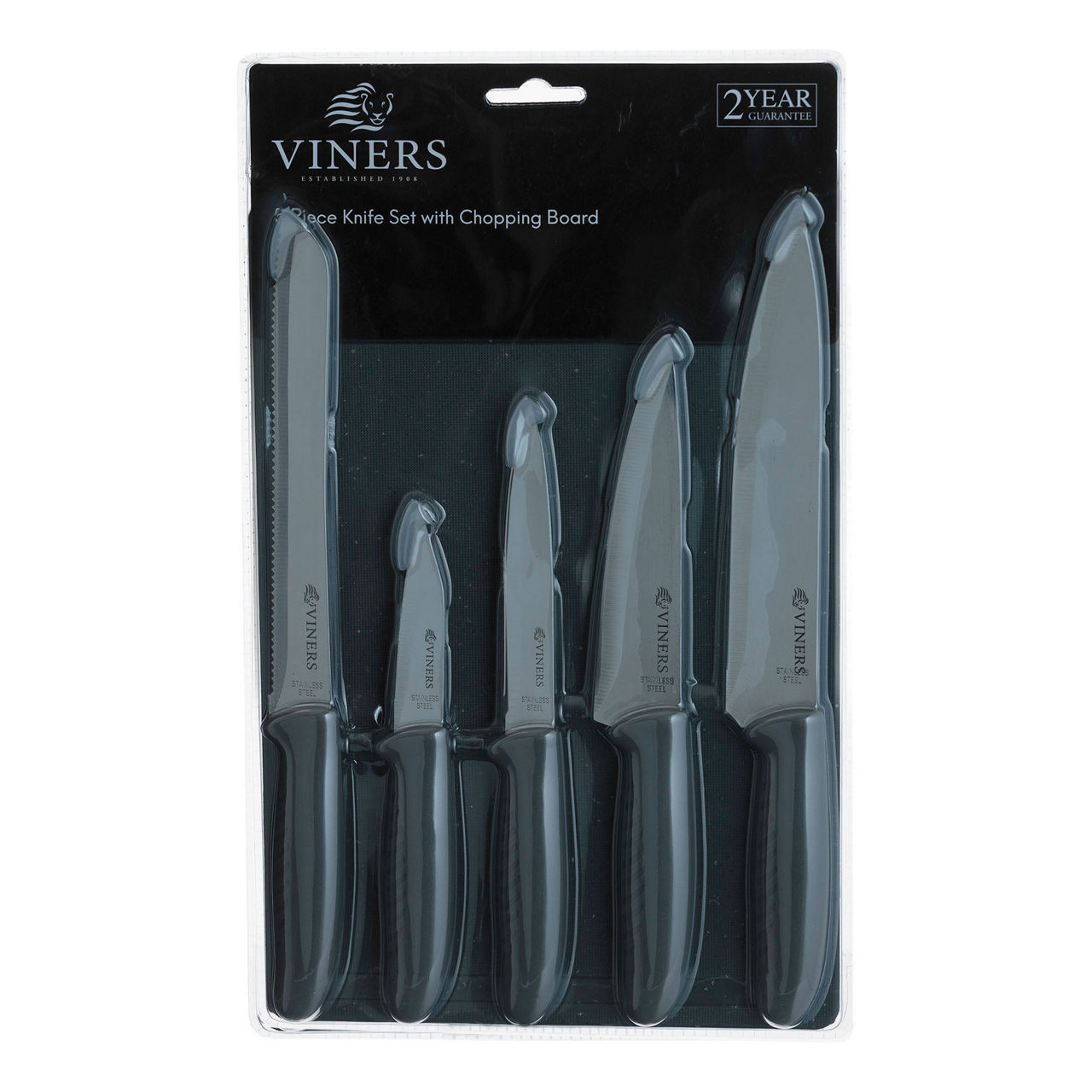 VINERS Knife Set with Board Five Piece