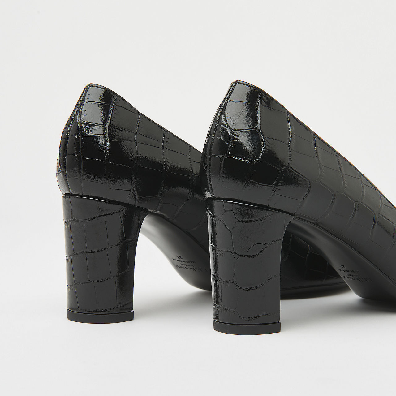 LK BENNETT Winola Croc Effect Block Heels