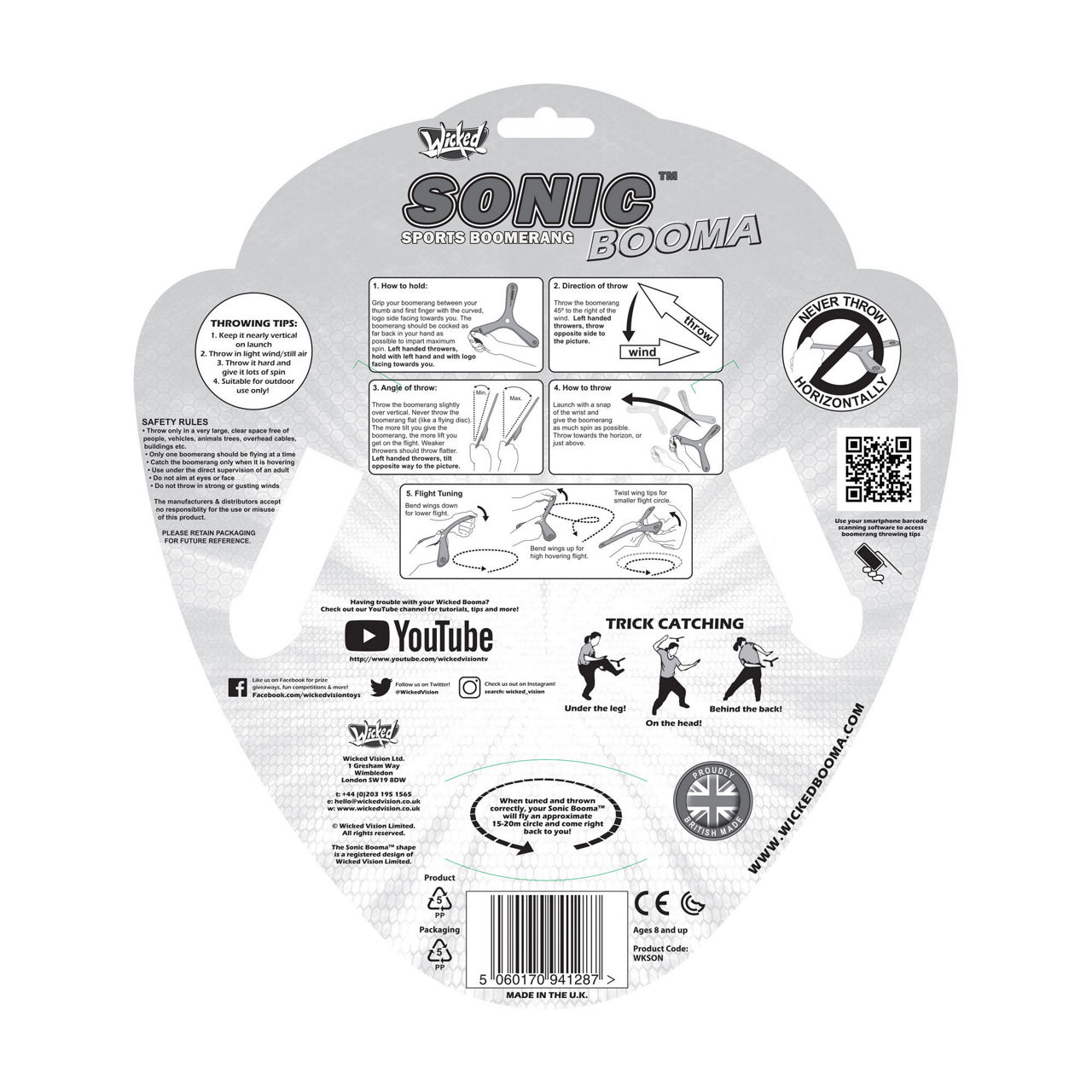 WICKED Sonic Booma Sports Boomerang