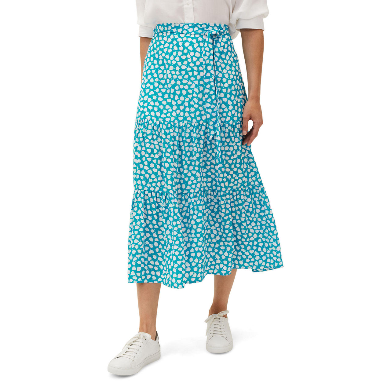 PHASE EIGHT Tana Leaf Print Midi Skirt