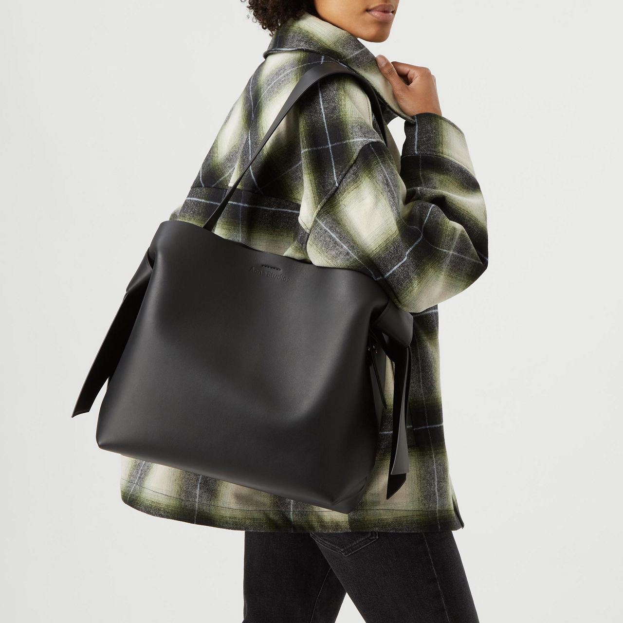 ACNE STUDIOS Musubi Midi Leather Shoulder Bag