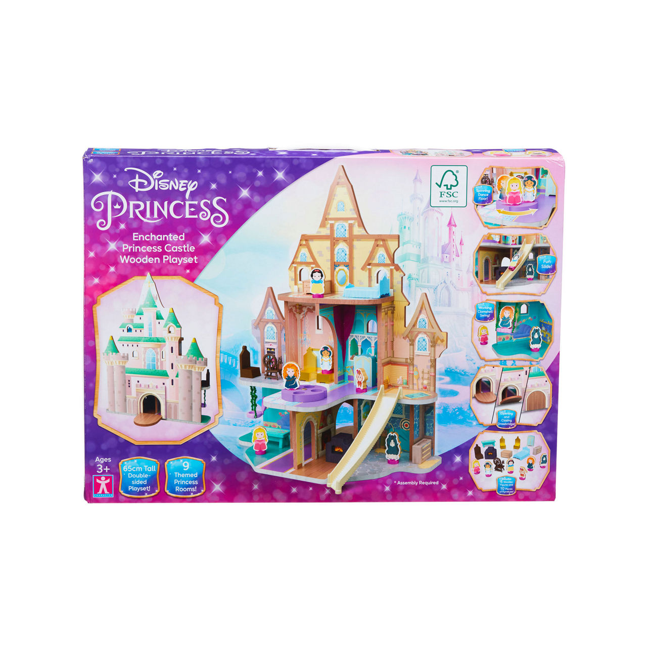 Wooden Enchanted Princess Castle Playset