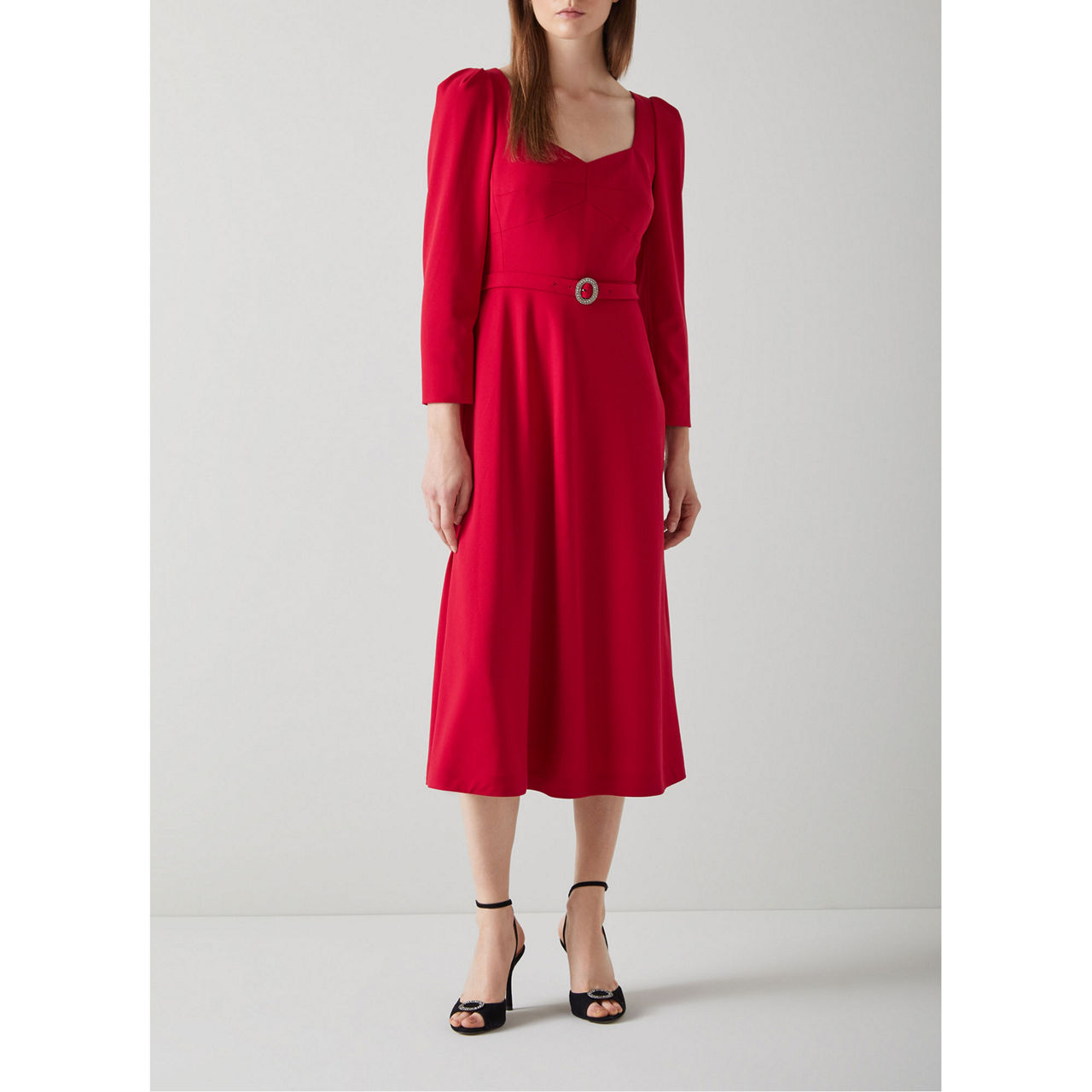 Lk Bennett Katerina Crepe Belted Dress