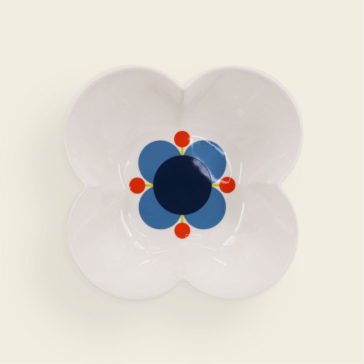 ORLA KIELY Flower Shaped Serving Bowl - Atomic Flower Print