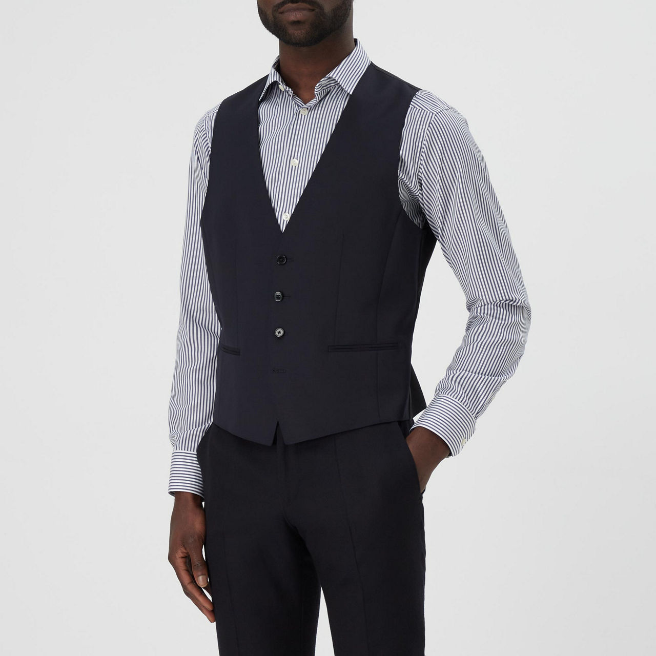 Genius Slim Fit Wool Waistcoat