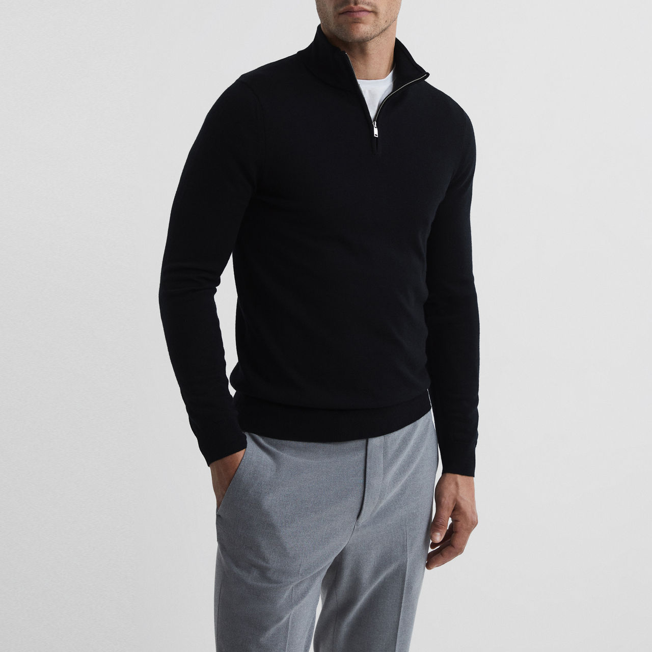 Blackhall Merino Wool Zip Neck Sweater