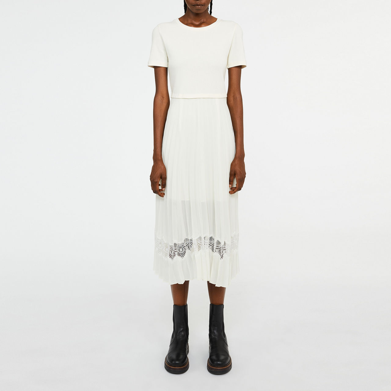 CLAUDIE PIERLOT Teli Pleated Midi Dress
