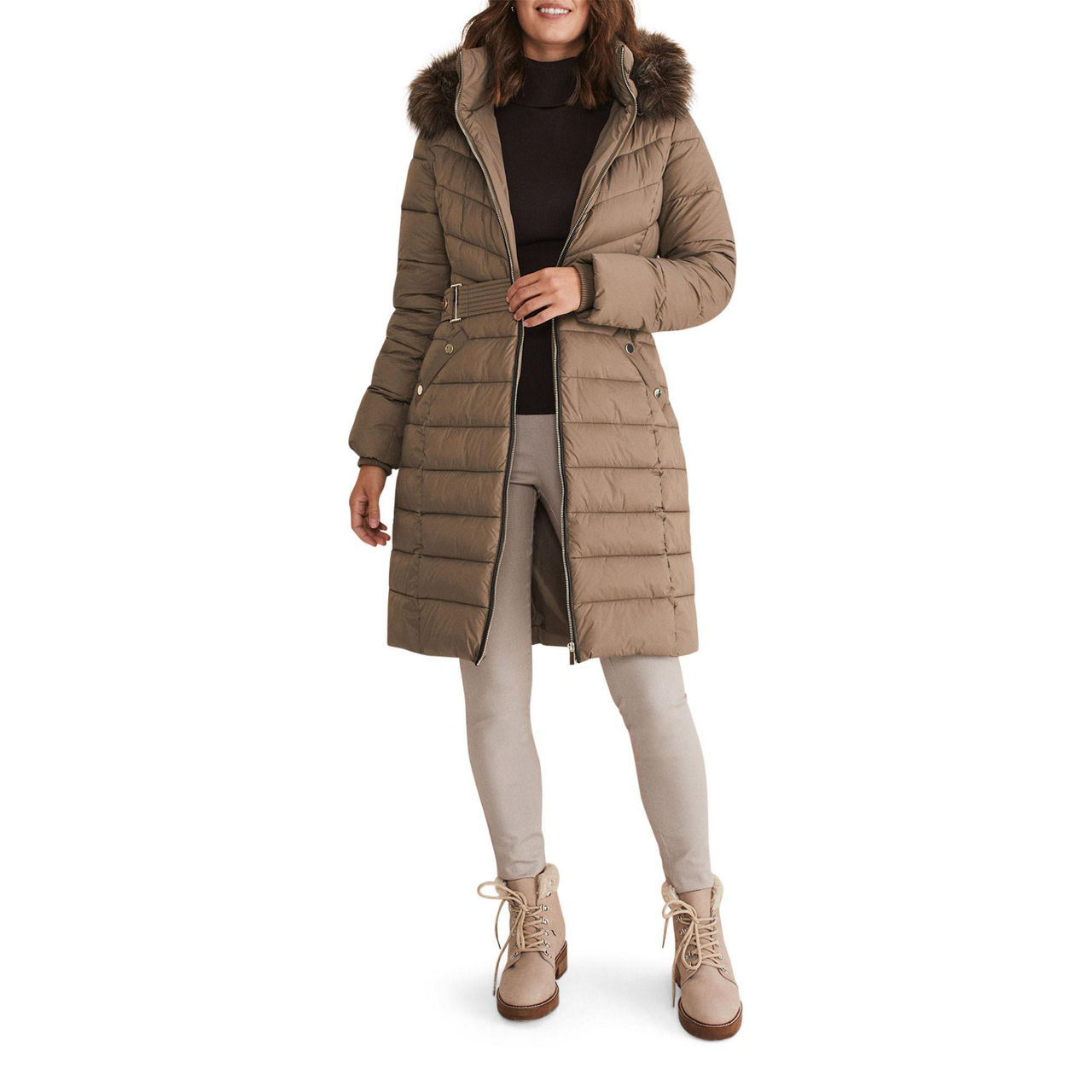 PHASE EIGHT Synthia High Shine Puffer Jacket