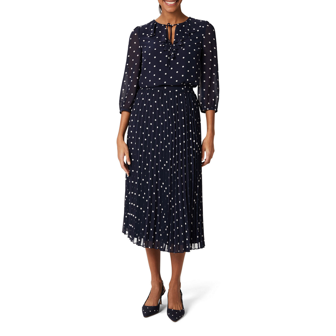HOBBS Demi Spot Blouse