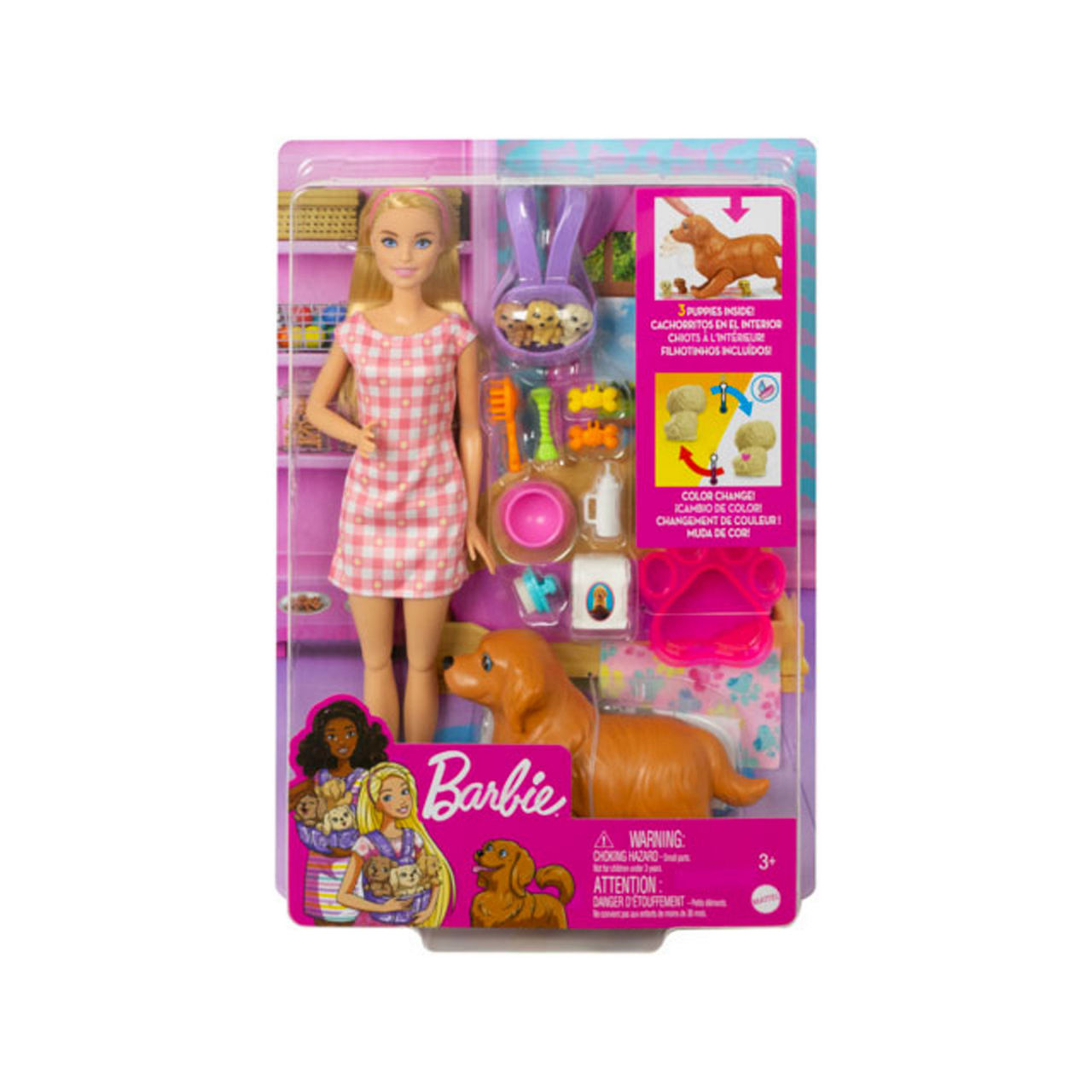 BARBIE Barbie Newborn Pups Doll And Playset