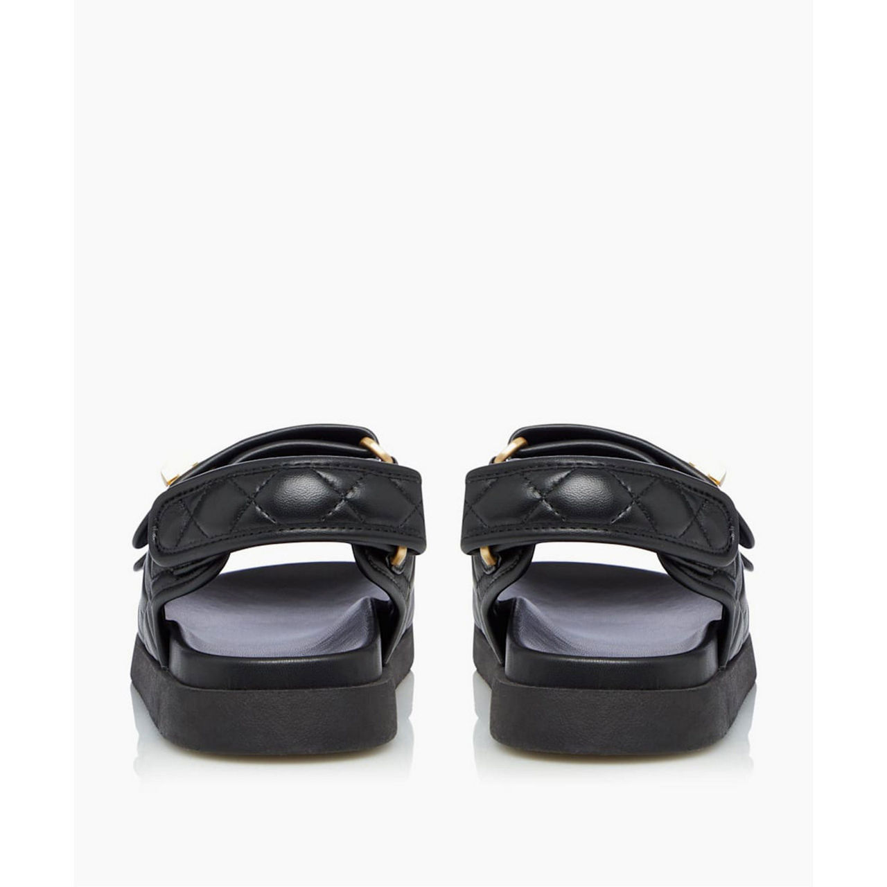 DUNE LONDON Lockstockk Quilted Turn Lock Sandals