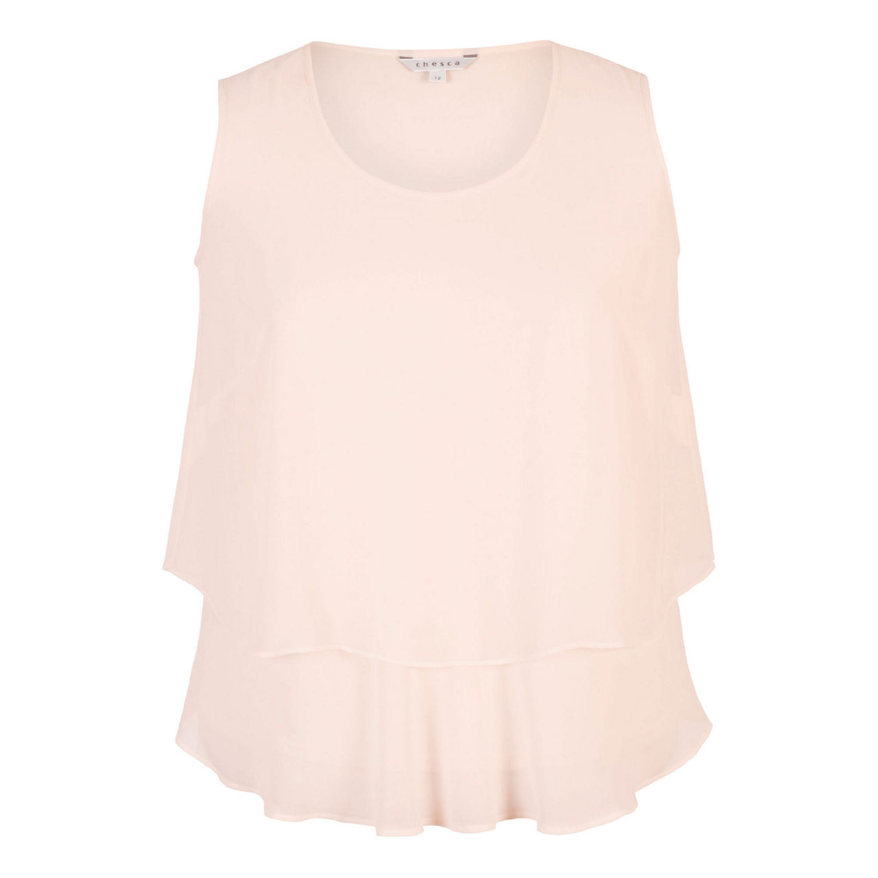 Wrap Back Layered Chiffon Top