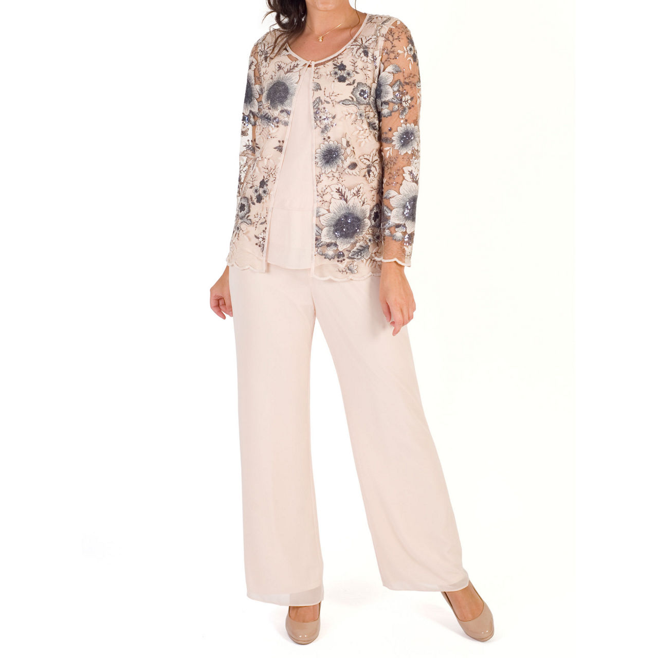 Wrap Back Layered Chiffon Top