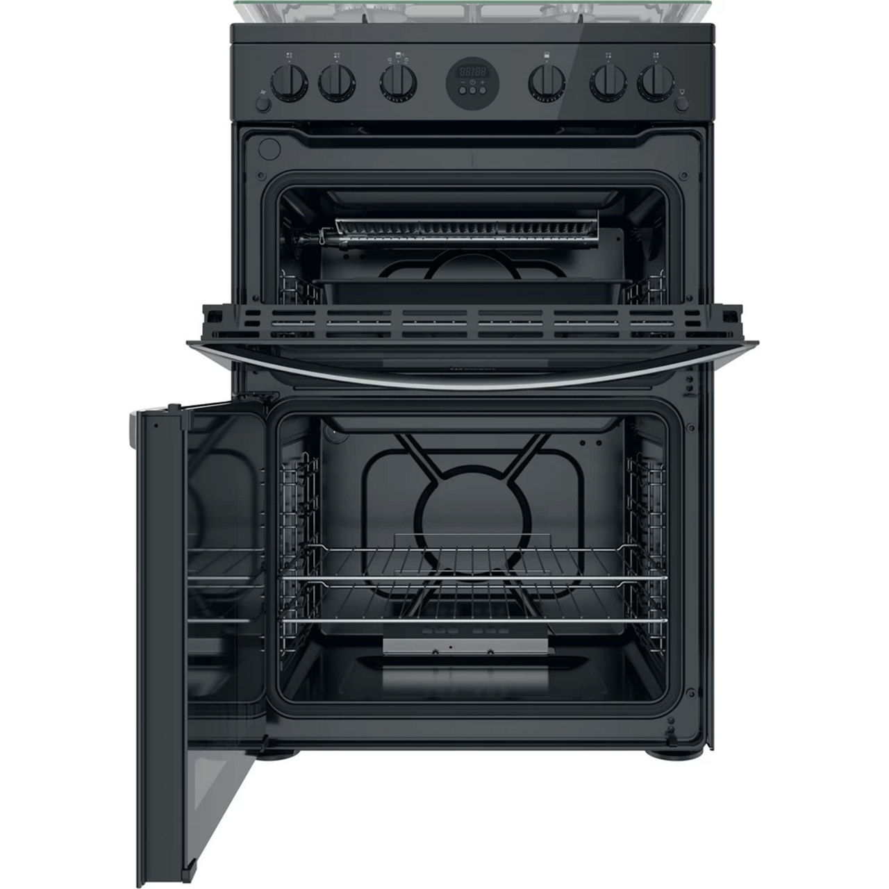 INDESIT 60cm Freestanding Gas Double Cooker