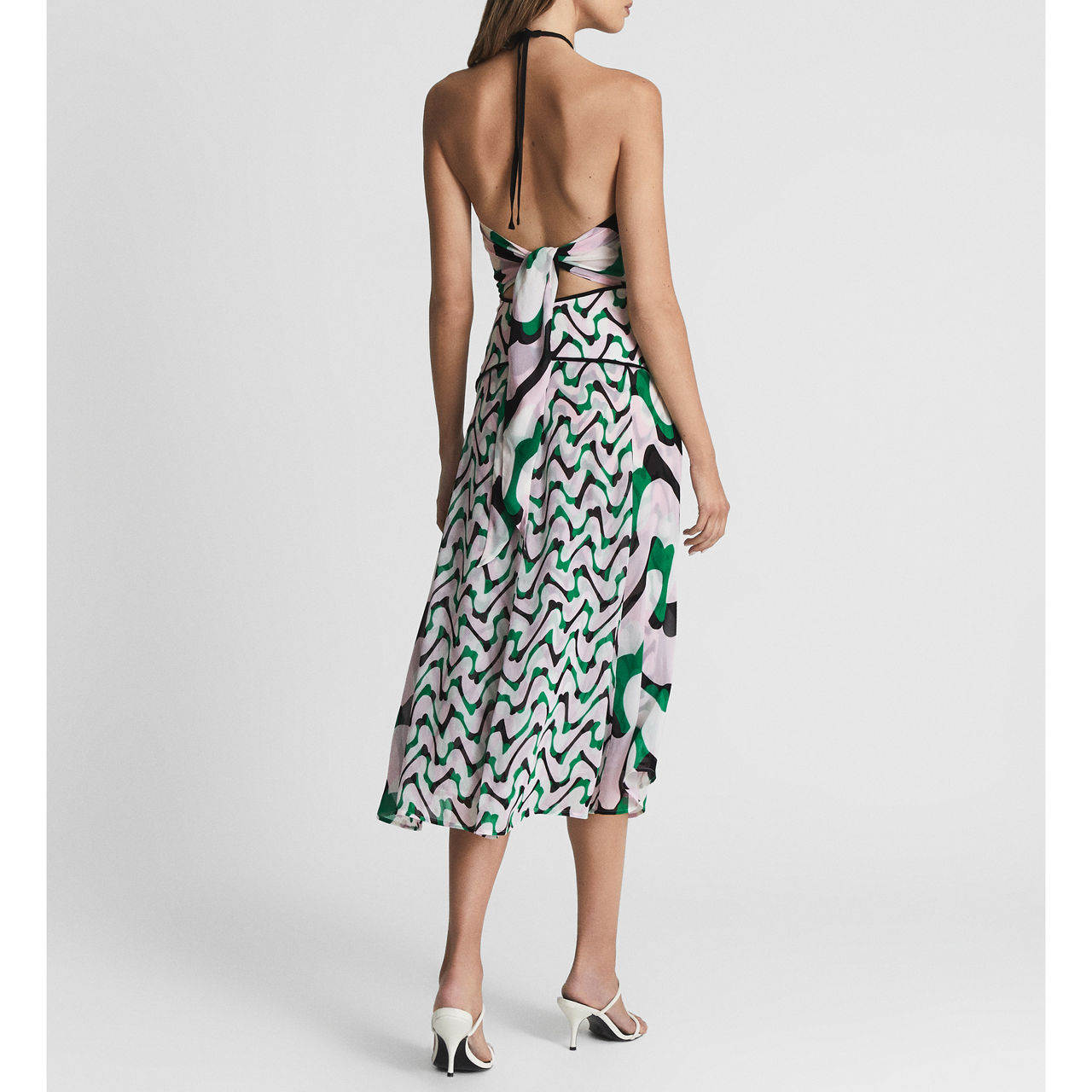 REISS Alex Cut Out Midi Dress