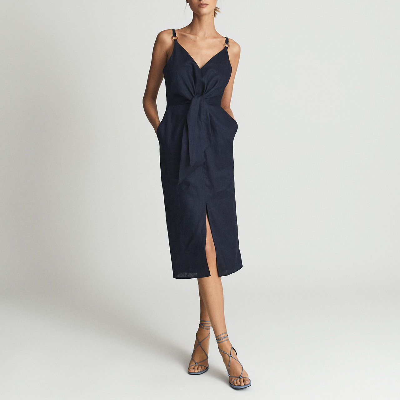 REISS Kay Linen Dress