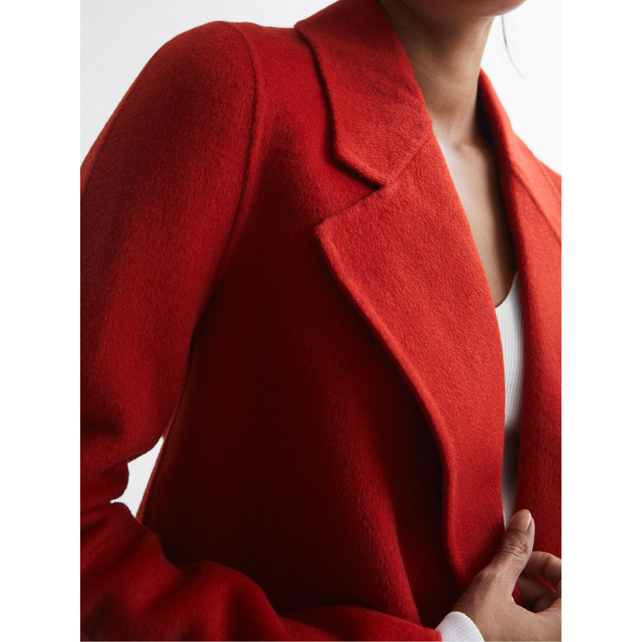 REISS Amalia Blind Seam Wool Coat