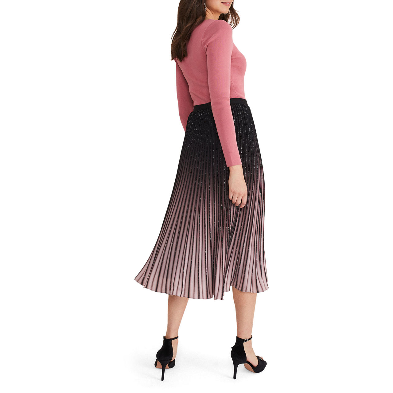 PHASE EIGHT Estella Ombre Pleat Midi Skirt
