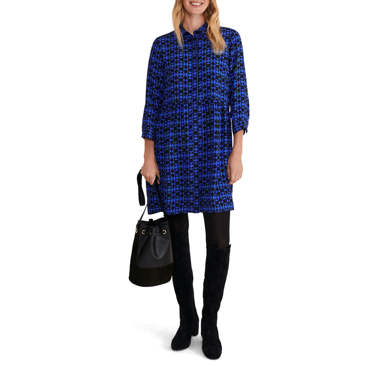 PHASE EIGHT Bregitta Geo Print Shirt Dress
