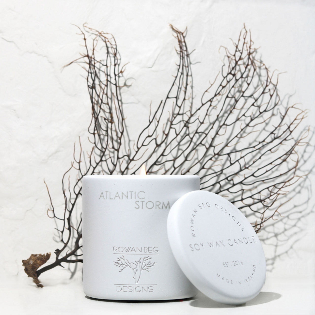 ROWAN BEG Connemara Collection Atlantic Storm Candle Large