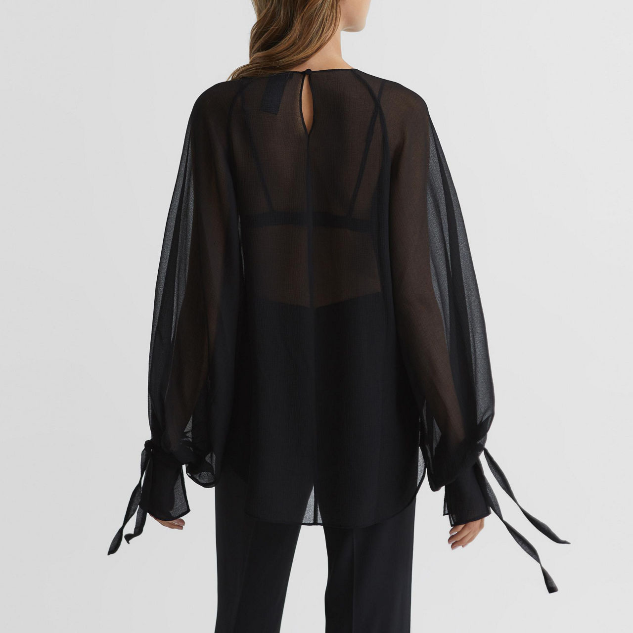 Reiss Liv Sheer Blouse