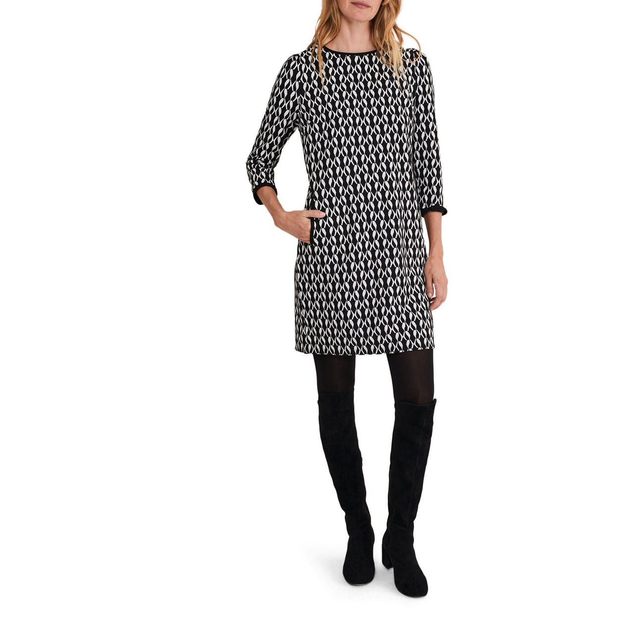 PHASE EIGHT Katrine Geo Print Shift Dress