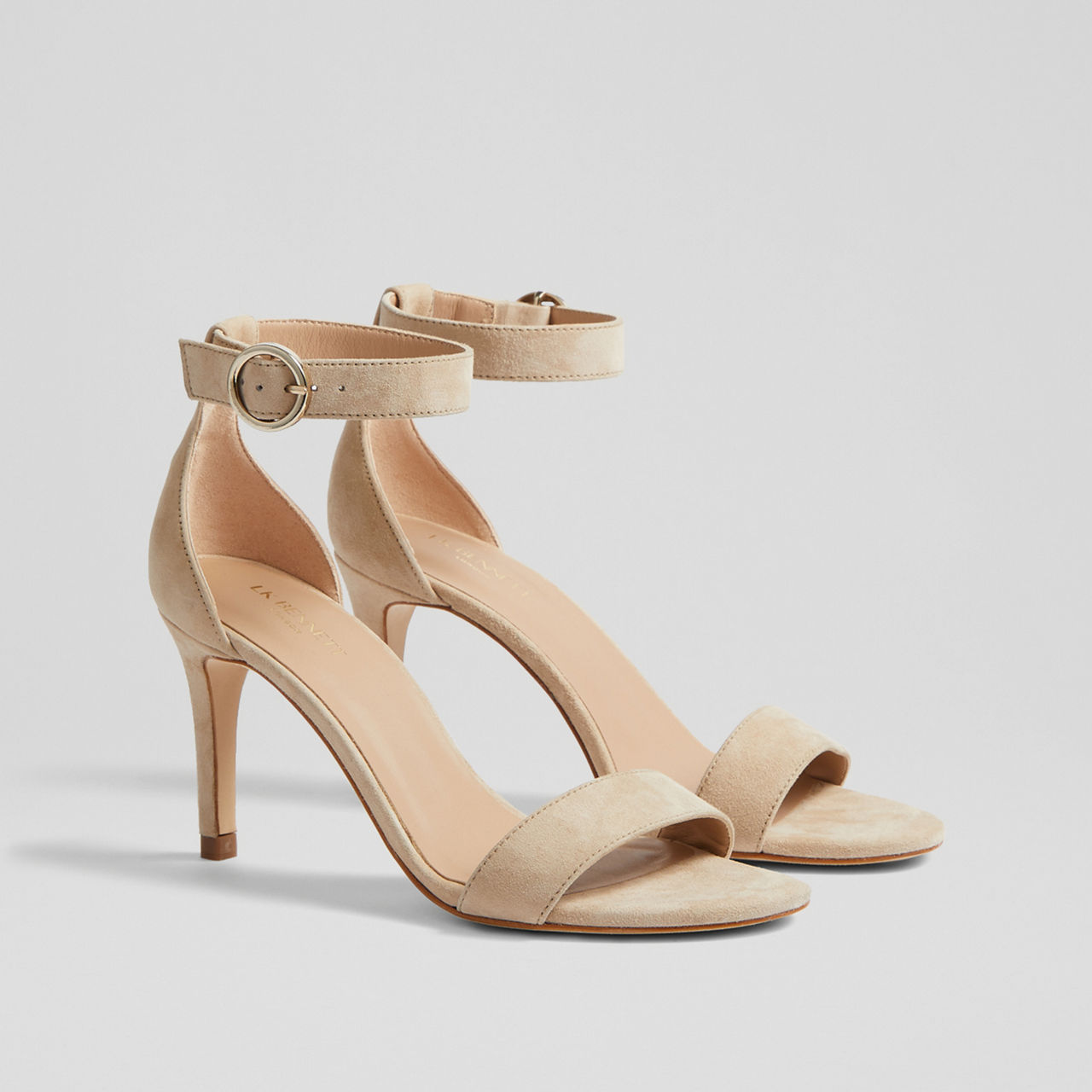 LK BENNETT Ivy Suede Heeled Sandals